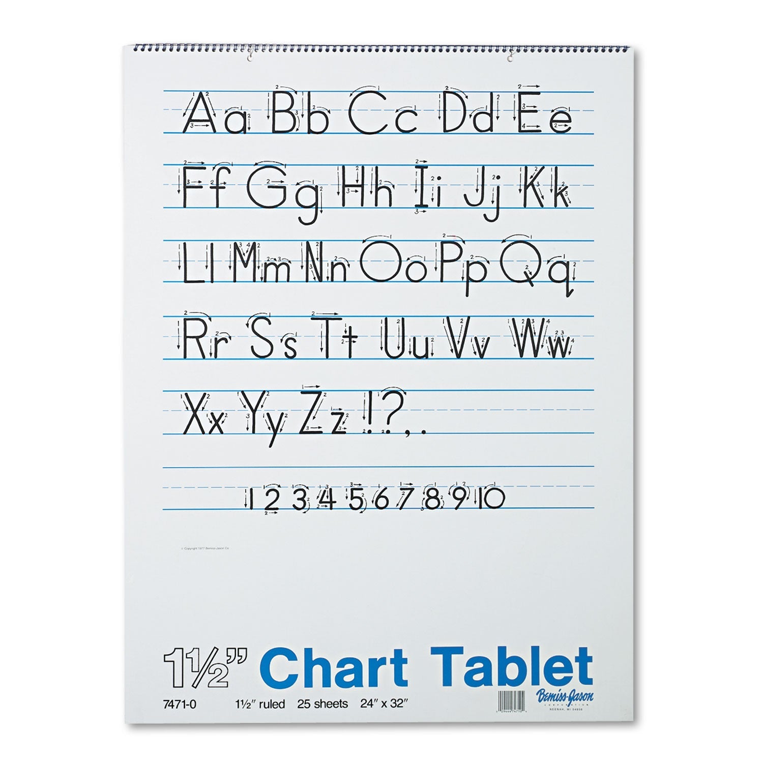 Chart Tablets, Presentation Format (1.5" Rule), 24 x 32, White, 25 She ...