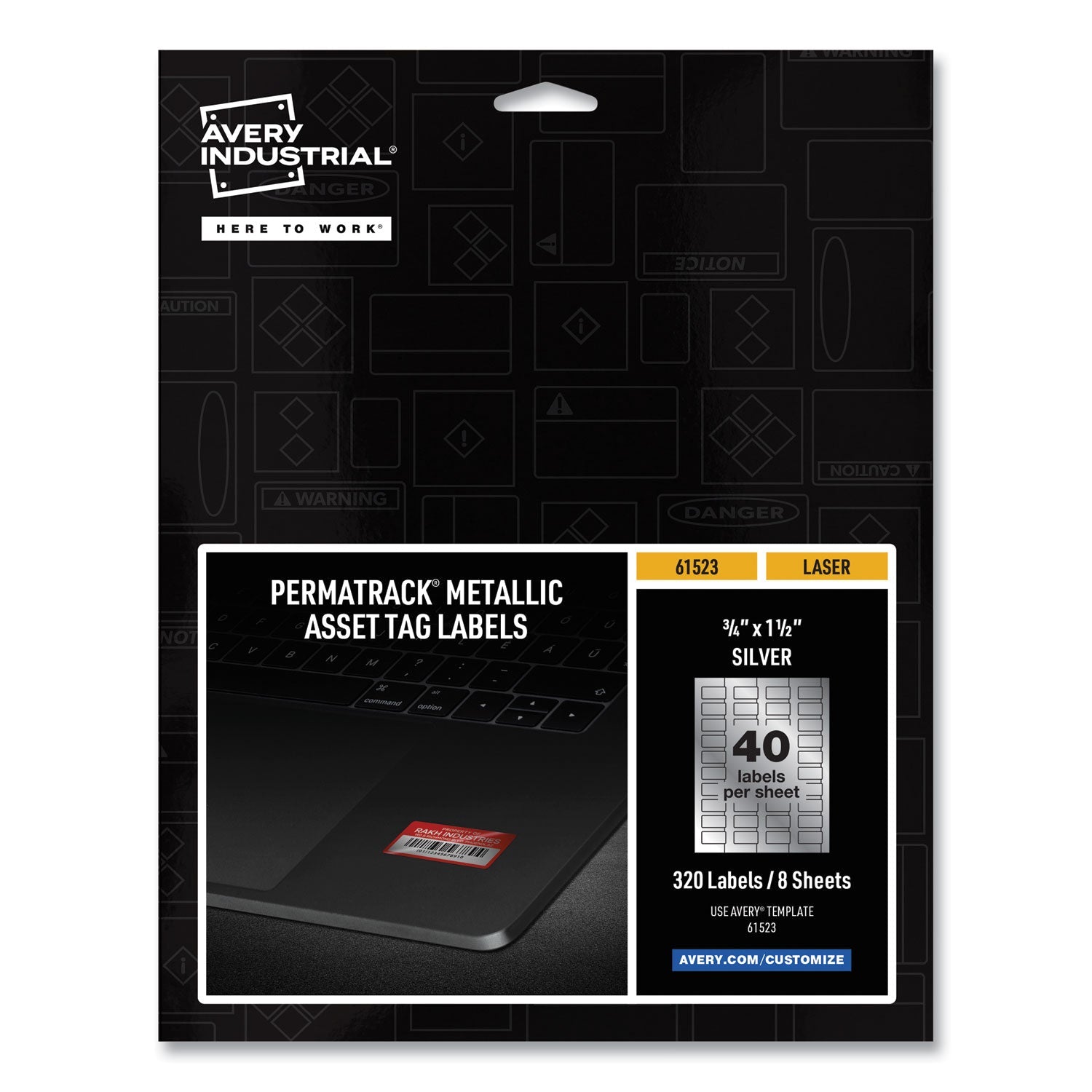 PermaTrack Metallic Asset Tag Labels, Laser Printers, 0.75 x 1.5, Meta ...